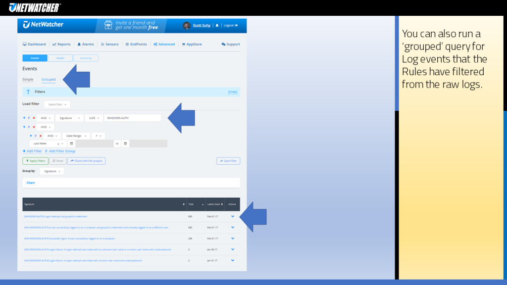 The NetWatcher SIEM, Working with LOGS – NetWatcher – Cyber Security ...
